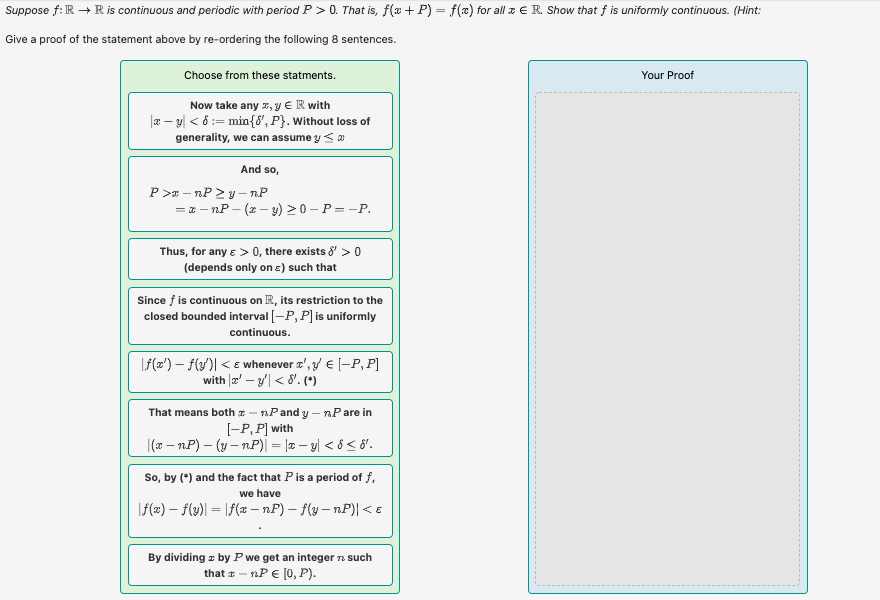 Solved Suppose f:R→R is continuous and periodic with period | Chegg.com