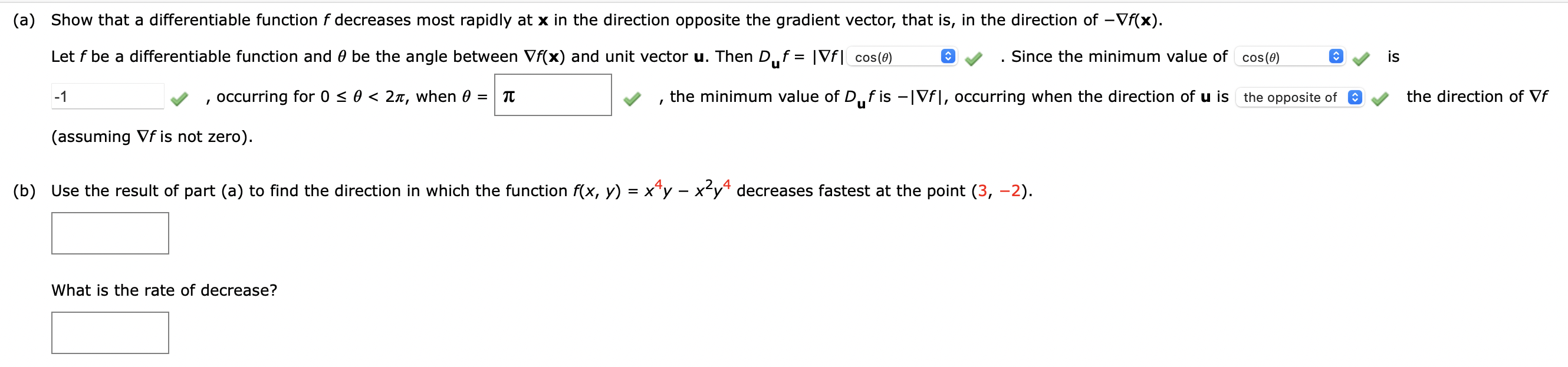 Solved (a) Show that a differentiable function f decreases | Chegg.com