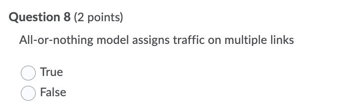 Solved Question 8 (2 points) All-or-nothing model assigns | Chegg.com
