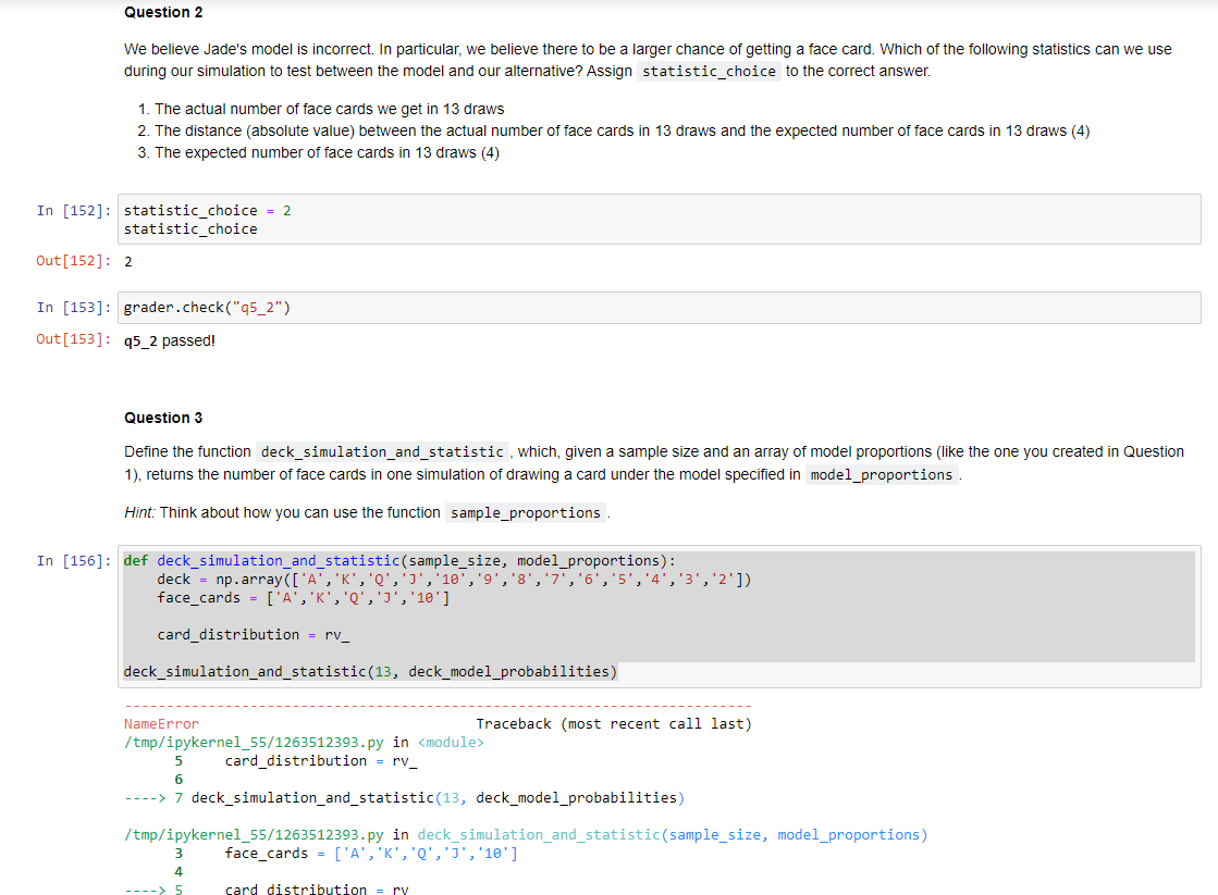 Solved 5. Assessing Jade's Models Games with Jade Our friend | Chegg.com