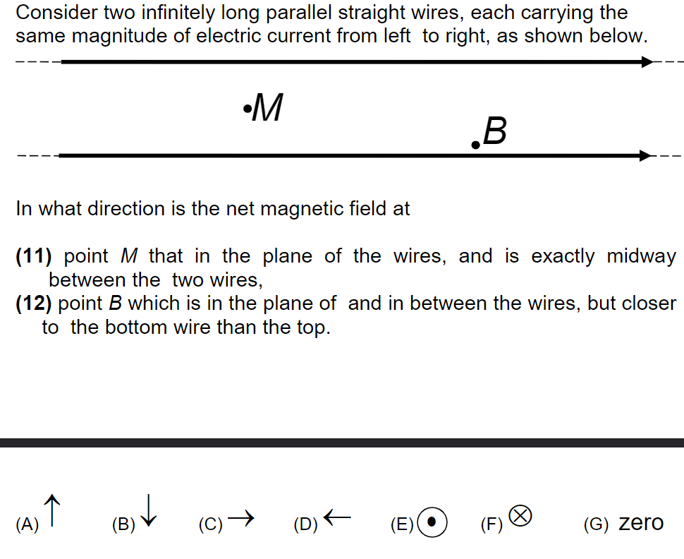 Consider two infinitely long parallel straight wires, | Chegg.com