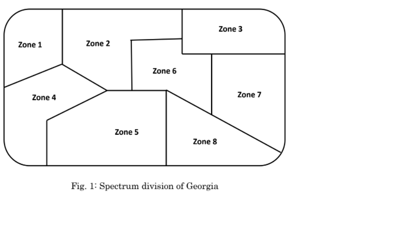 Solved The multiple connected zones of Georgia are shown in | Chegg.com