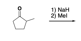 Solved o 1) NaH 2) Mel | Chegg.com