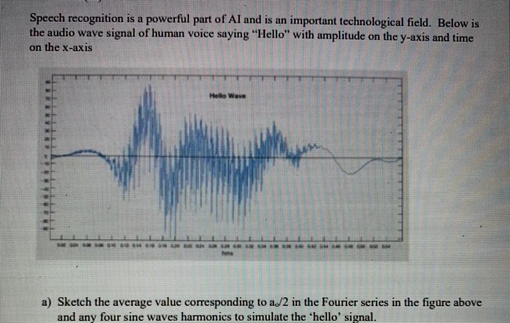 Speech recognition is a powerful part of Al and is an | Chegg.com