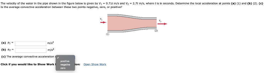 Solved The velocity of the water in the pipe shown in the | Chegg.com