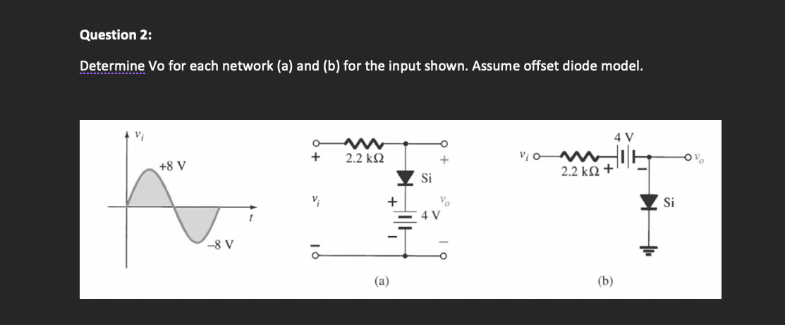 Solved Determine the output voltage of this circuit, | Chegg.com