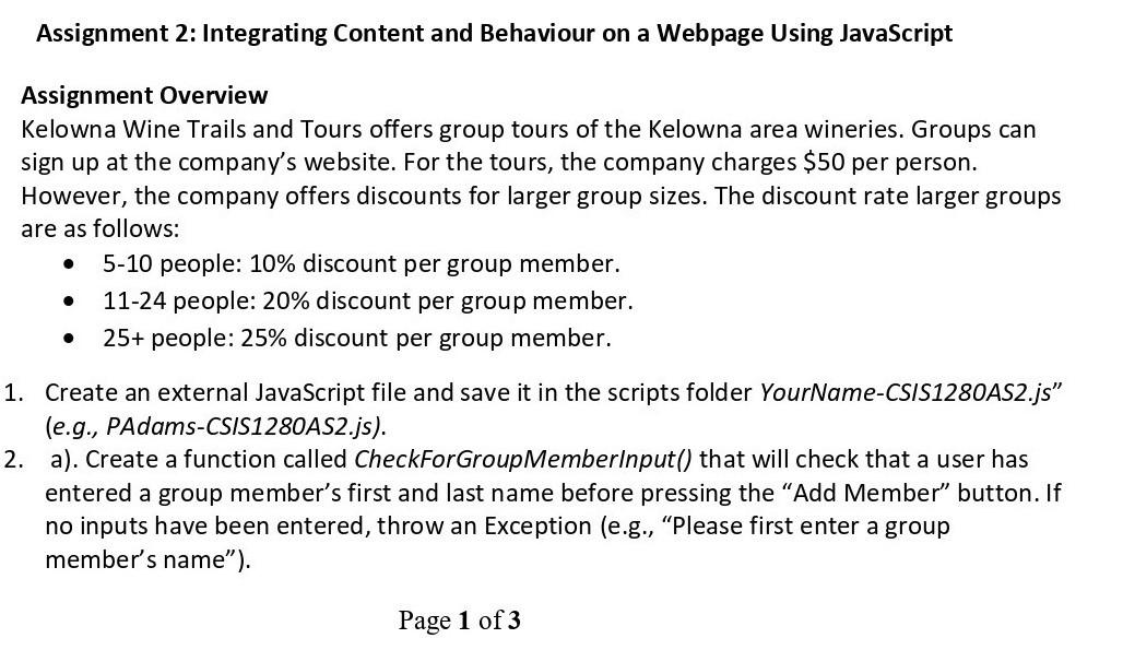 Solved Assignment In JavaScript HTML And CSS Code Is Given Chegg