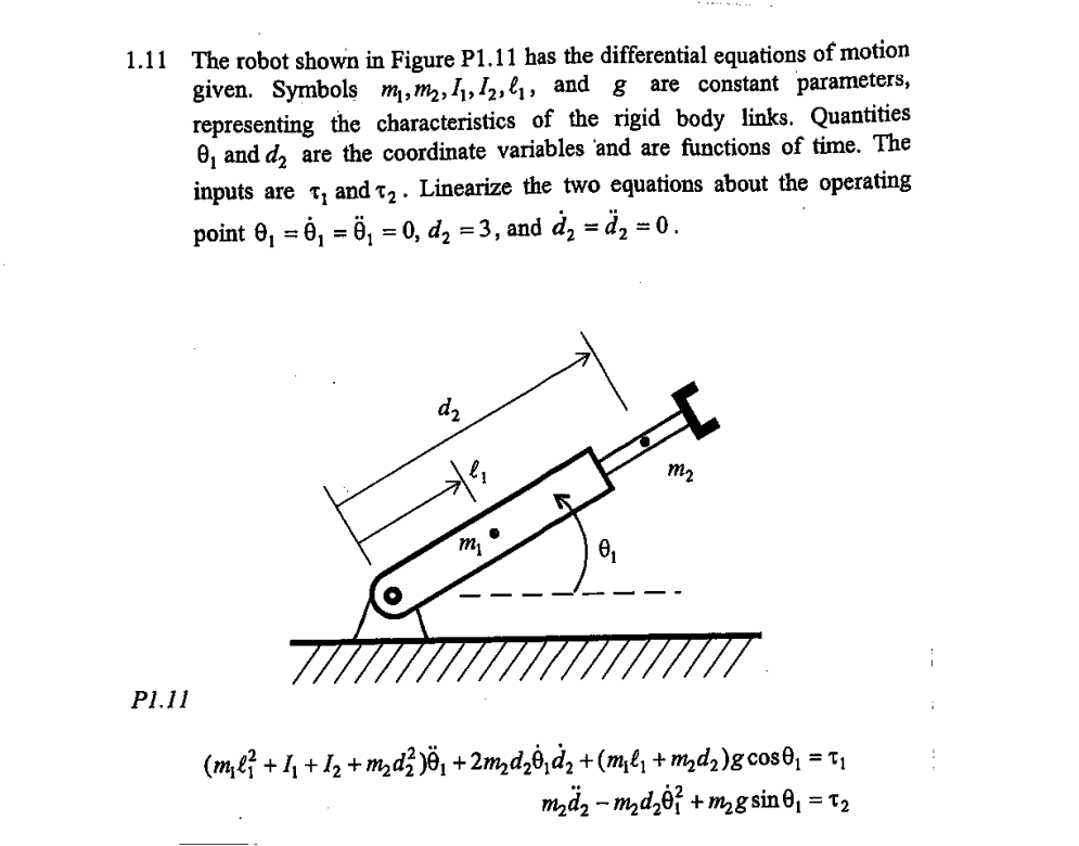 Solved 1 11 The Robot Shown In Figure P1 11 Has The