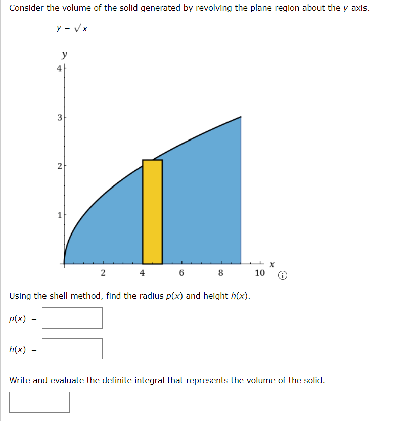 Solved Consider the volume of the solid generated by | Chegg.com