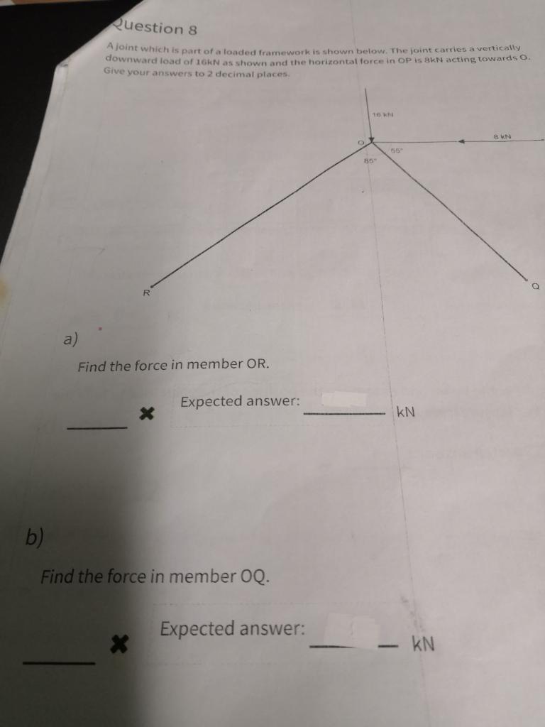 Solved Question 8 Ajoint which is part of a toaded framework | Chegg.com