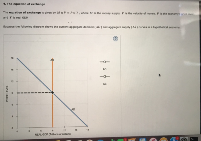 Solved 4. The equation of exchange The equation of exchange | Chegg.com