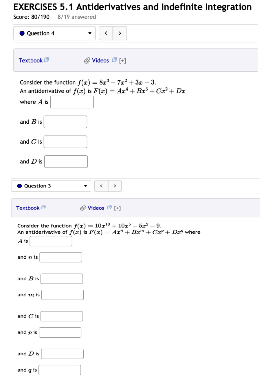 Solved EXERCISES 5.1 Antiderivatives and Indefinite | Chegg.com