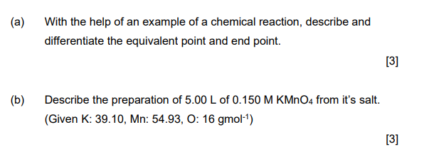 Solved (a) With the help of an example of a chemical | Chegg.com
