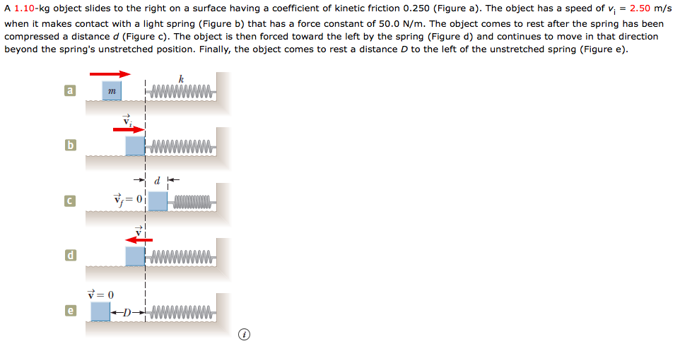Solved A 1.10-kg object slides to the right on a surface | Chegg.com