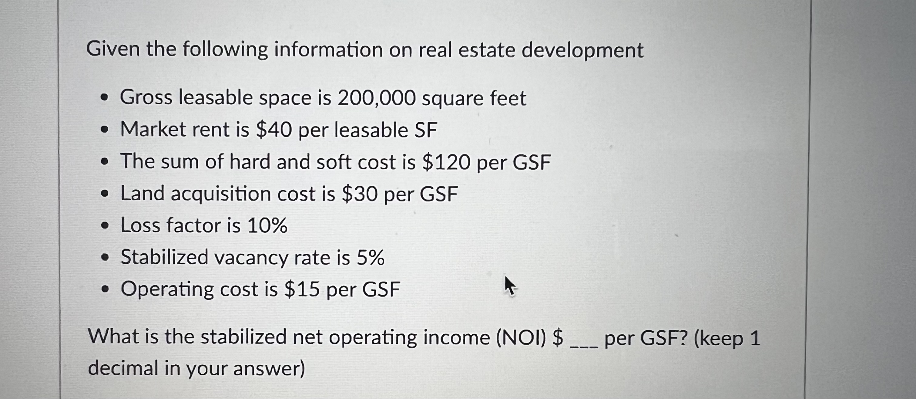 Solved Given the following information on real estate | Chegg.com