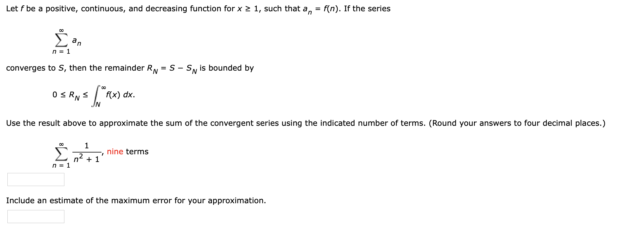 Solved Let f be a positive, continuous, and decreasing | Chegg.com