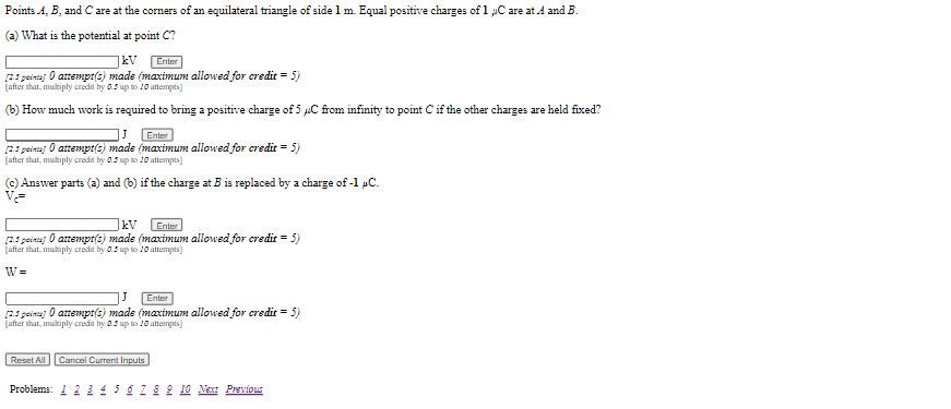 Solved Points A,B, and C are at the corners of an | Chegg.com