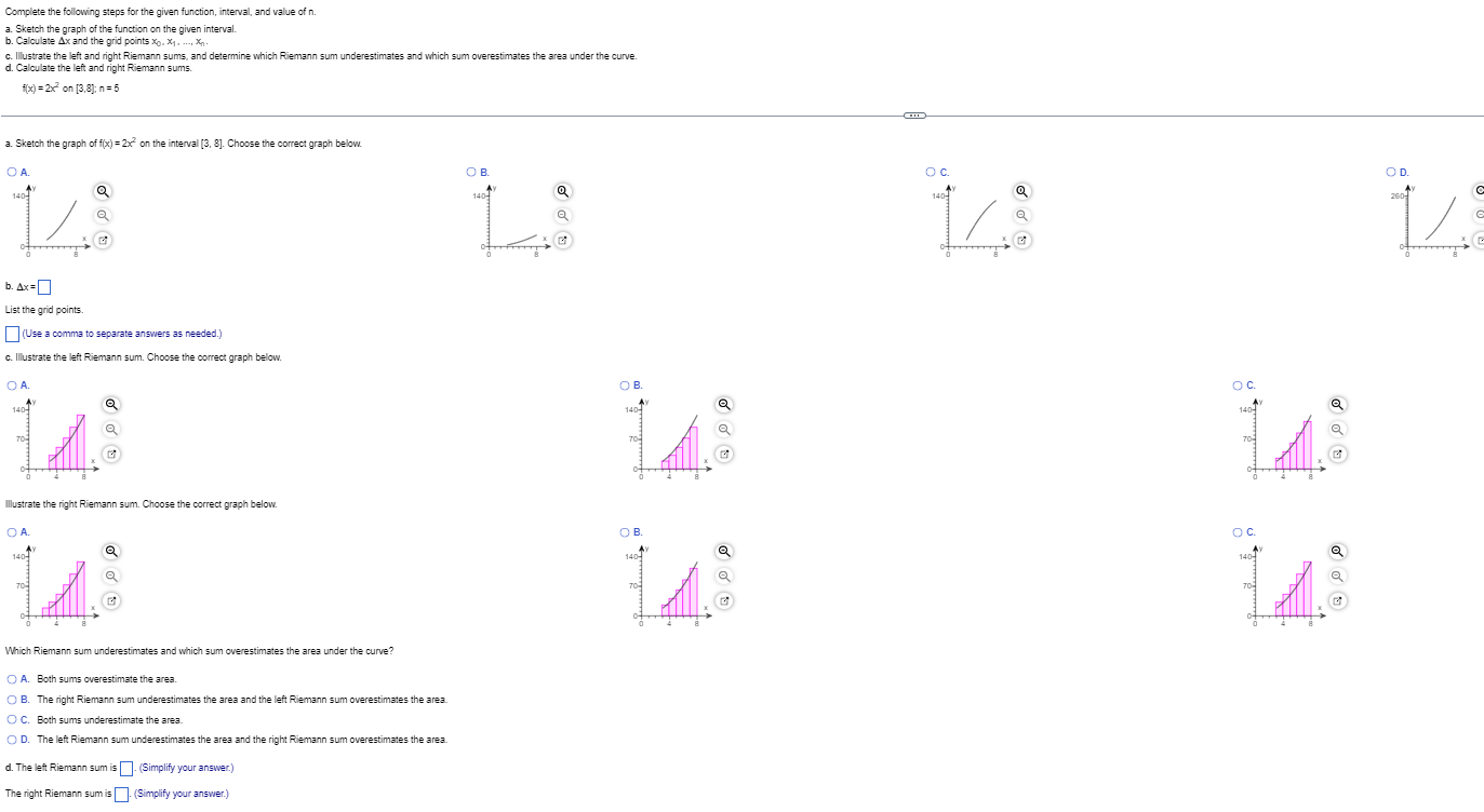 Solved Complete the following steps for the given function, | Chegg.com