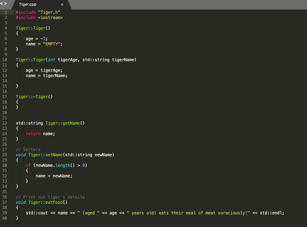 Solved Modify this CPP code by adding setting age to a | Chegg.com