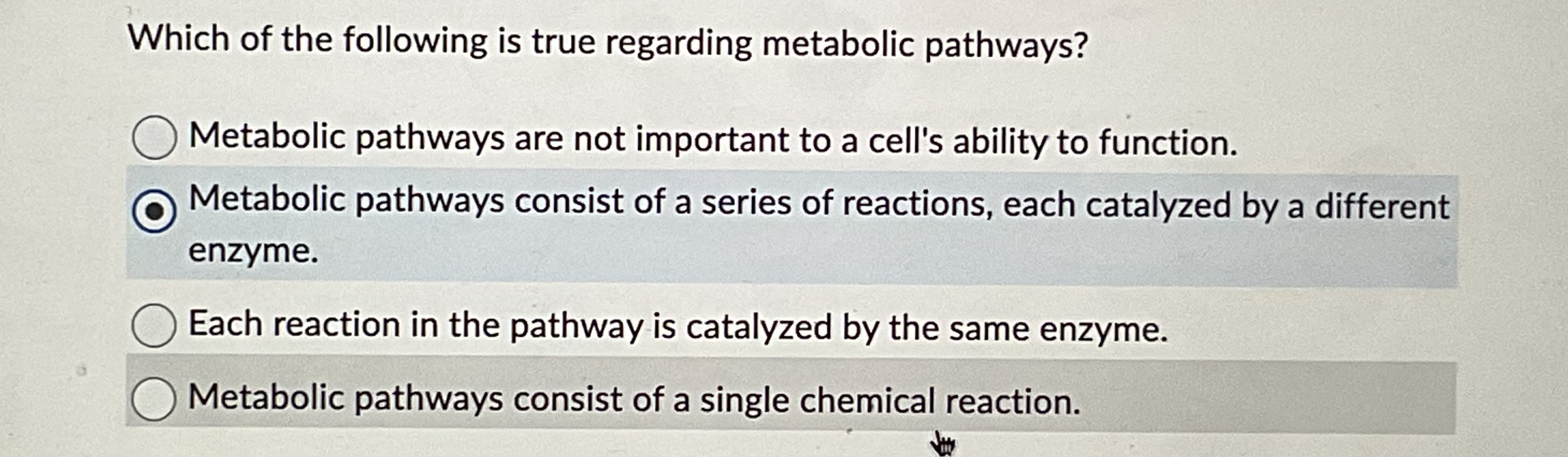 Solved Which of the following is true regarding metabolic | Chegg.com