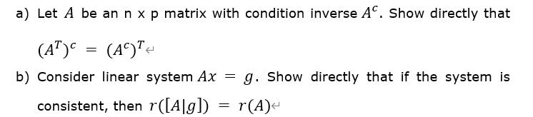 Solved a) Let \\( A \\) be an \\( \\mathrm{n} \\times | Chegg.com
