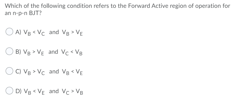 Solved Which of the following condition refers to the | Chegg.com