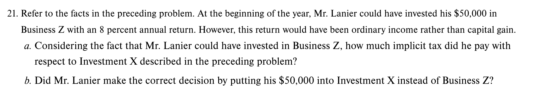 Solved 21. Refer to the facts in the preceding problem. At | Chegg.com