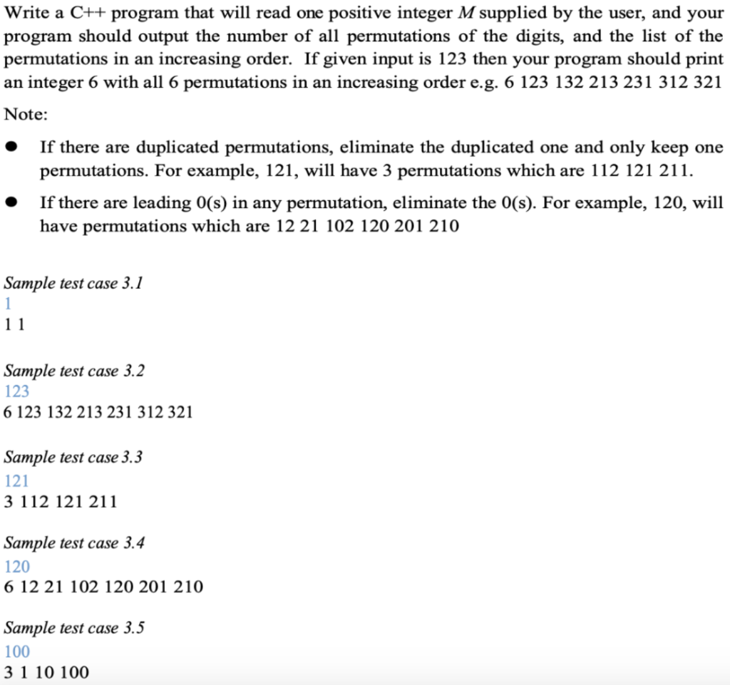 Solved Write a C++ program that will read one positive | Chegg.com