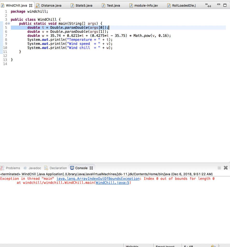 Solved I need help with java. When I run the program it | Chegg.com