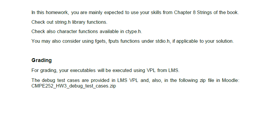 Solved In this assignment, you are going to write a C | Chegg.com