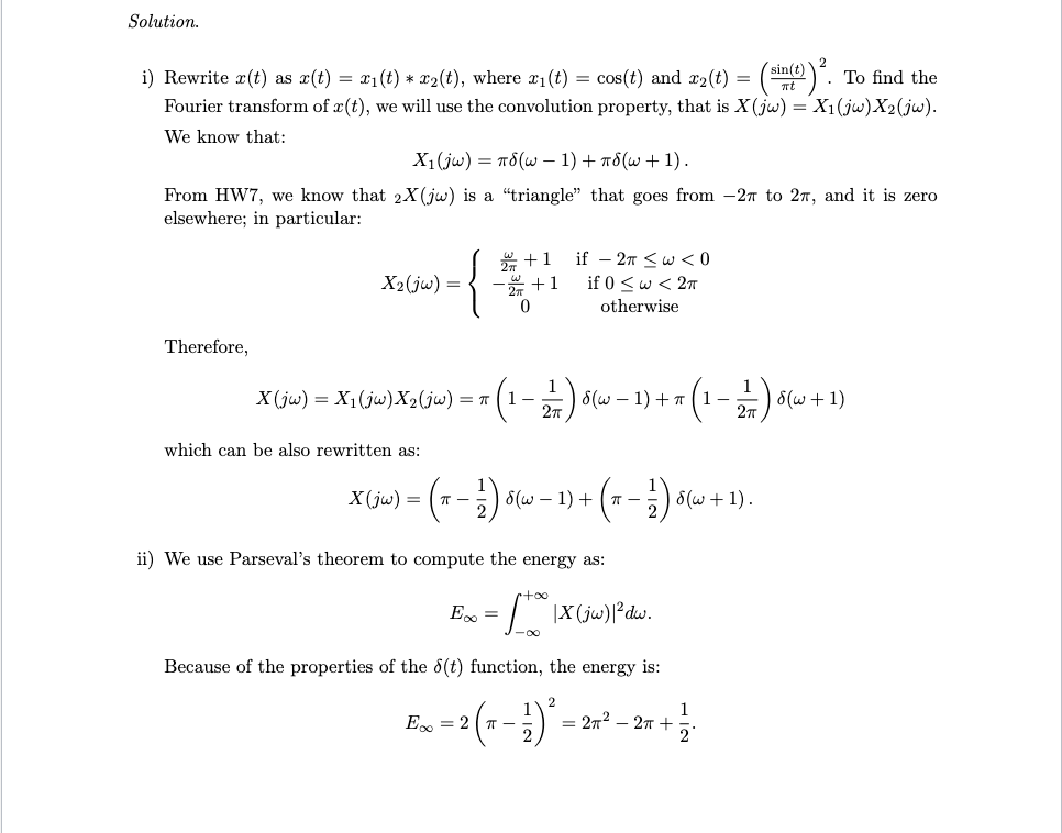 Solved Problem 4* (Fourier transform) (5 points] Consider | Chegg.com