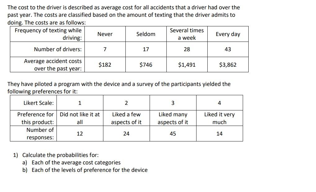 Solved The cost to the driver is described as average cost | Chegg.com