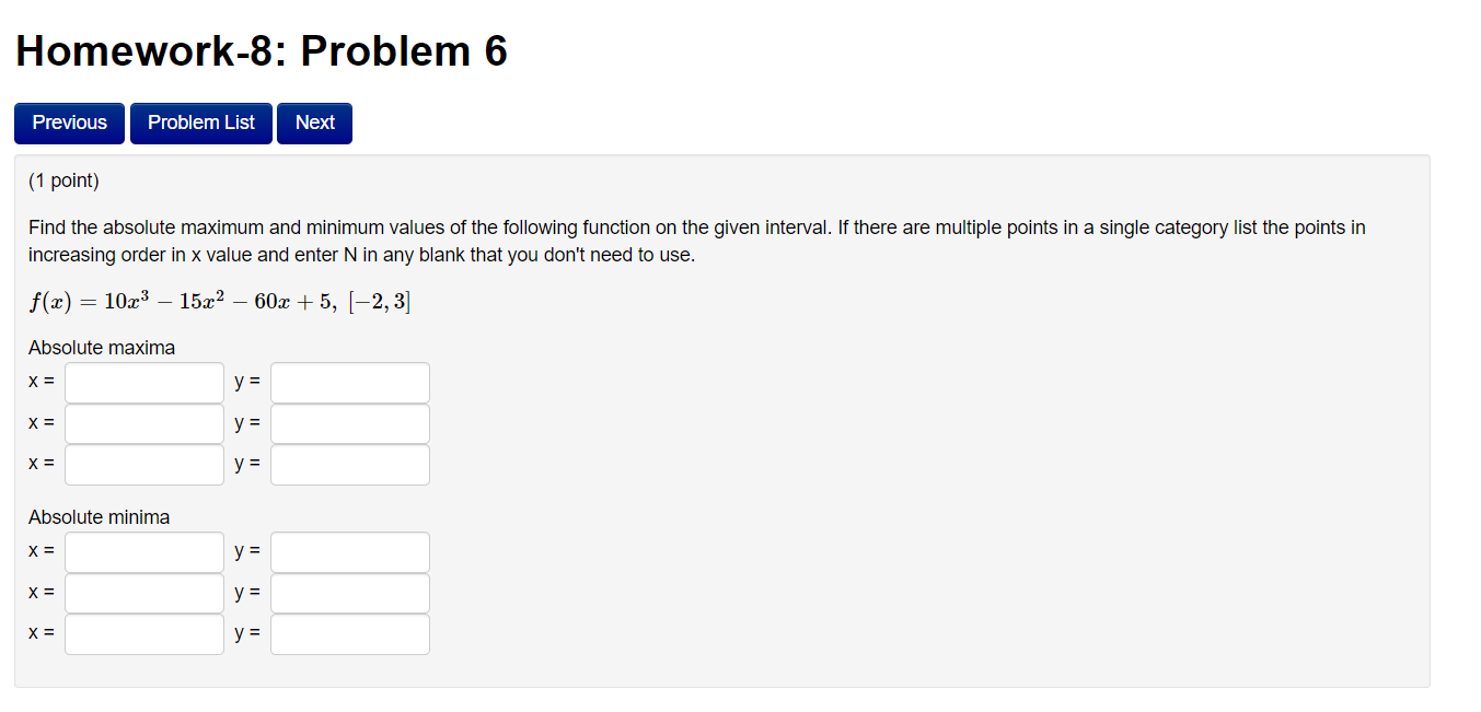 Solved Homework-8: Problem 6 Previous Problem List Next (1 | Chegg.com
