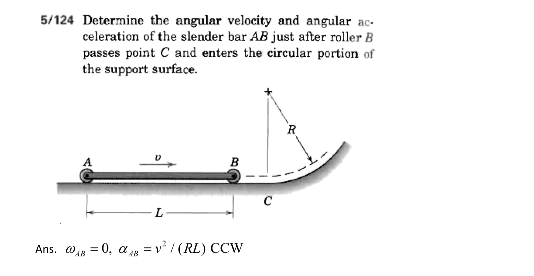 Solved 5/124 Determine the angular velocity and angular | Chegg.com