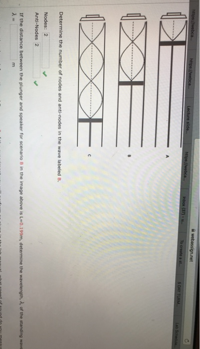 Solved Determine the number of nodes and anti-nodes in the | Chegg.com