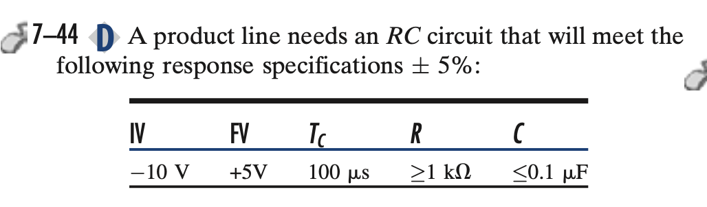 Solved ***(MUST USE LTSPICE) A product line needs an RC | Chegg.com