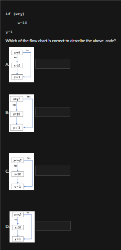 Solved 1t [xy] 10 Which of the flow chart is correct to | Chegg.com