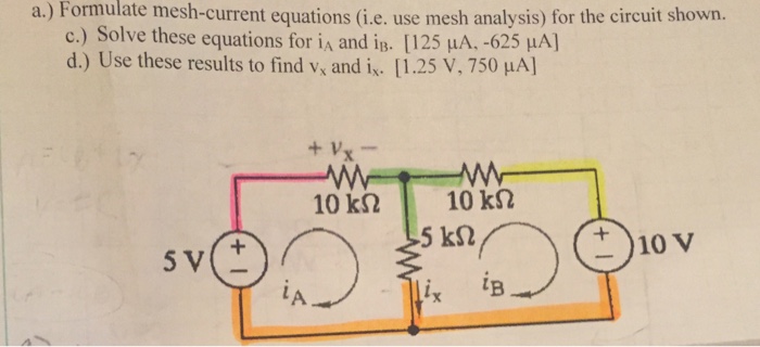 Solved Formulate mesh-current equations (i.e. use mesh | Chegg.com