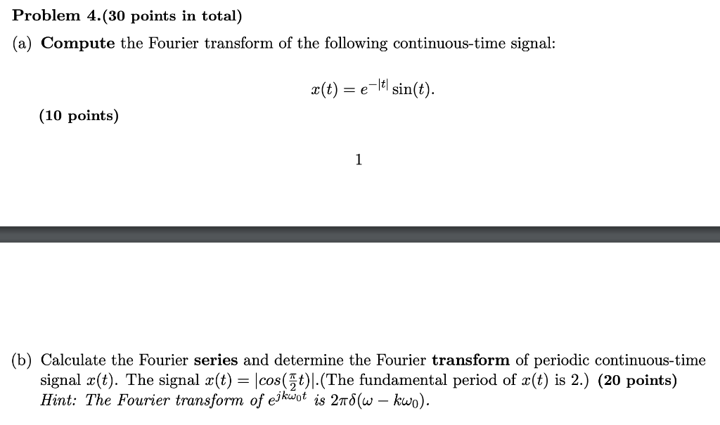 Solved Problem 4.(30 points in total) (a) Compute the | Chegg.com