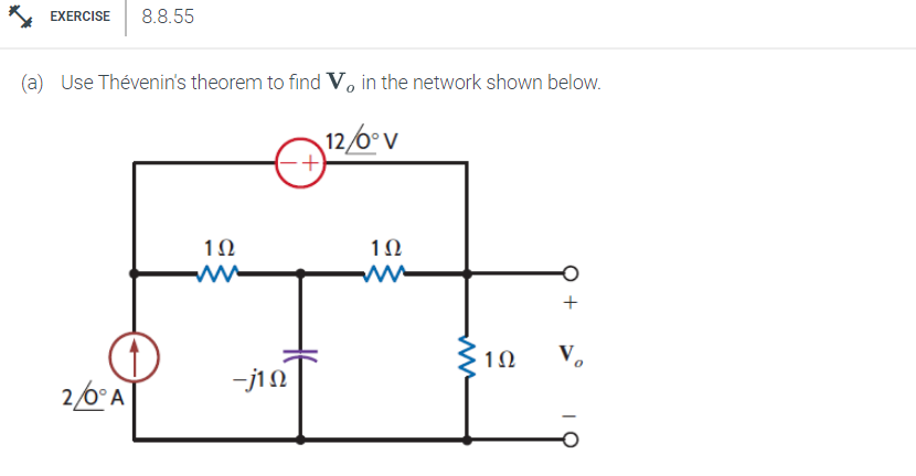Solved (a) Use Thévenin's theorem to find Vo in the network | Chegg.com