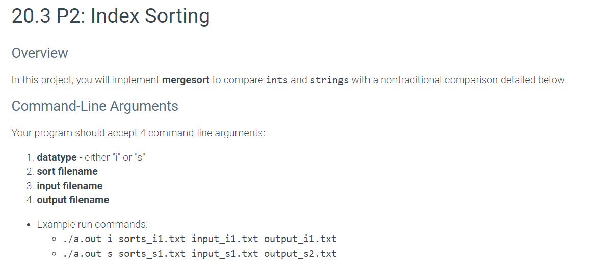 Solved Run command:./a.out i sort_a.txt input_i1.txt | Chegg.com