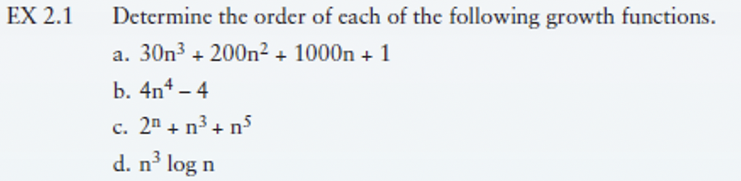 Solved 2.1 Determine the order of each of the following | Chegg.com