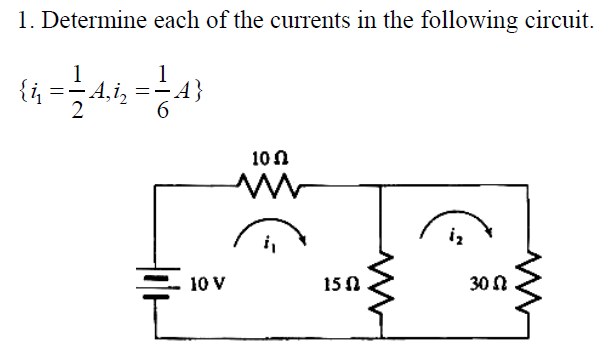 Solved 1. Determine each of the currents in the following | Chegg.com