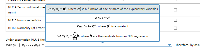 1. Assumption MLR.6 (Normality) In the following | Chegg.com