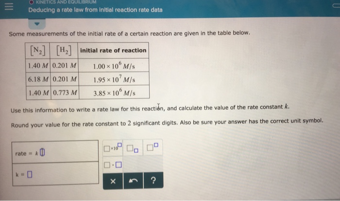 Solved OKINETICS AND EQUILIBRIUM Deducing a rate law from | Chegg.com