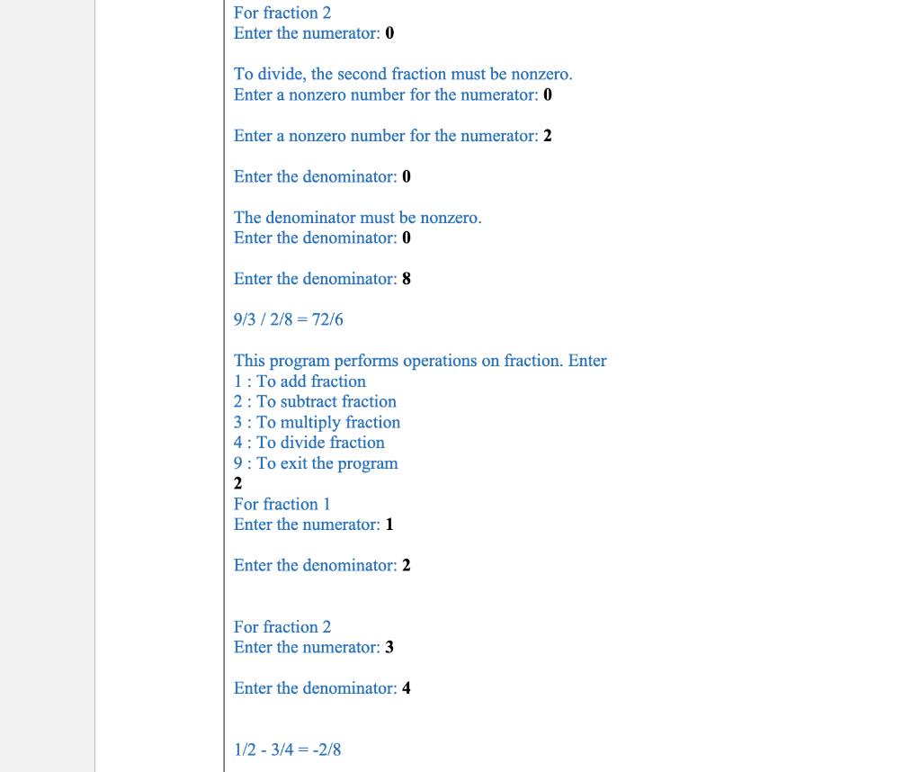 Solved Write a program that lets the user perform arithmetic | Chegg.com
