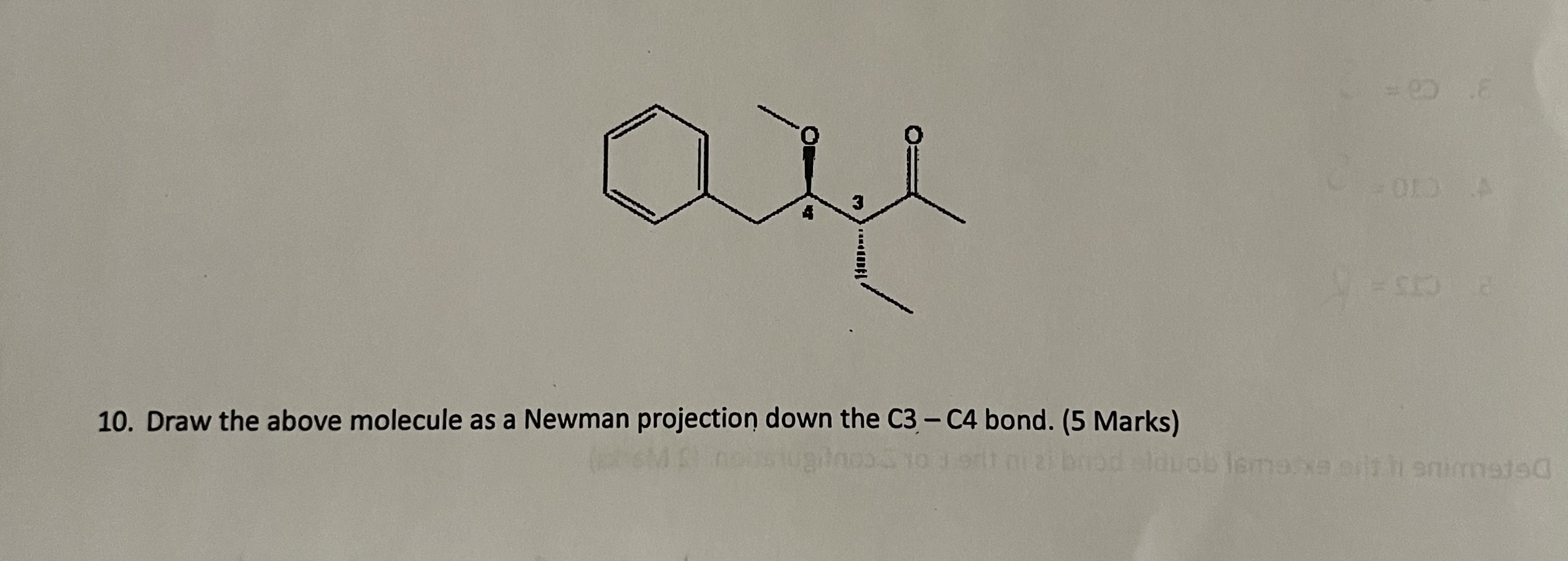 Solved Draw the above molecule as a Newman projection down | Chegg.com