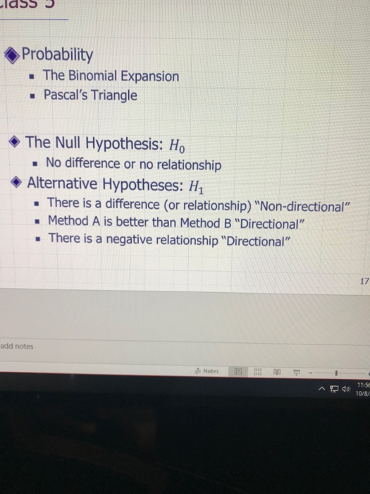 Solved Psychological statistics Null Hypothesis explanation | Chegg.com