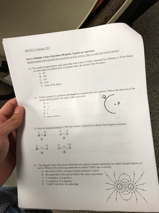 Solved Two small charged objects other with force F where | Chegg.com