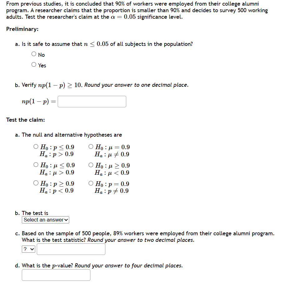 Solved From previous studies, it is concluded that 90% of | Chegg.com